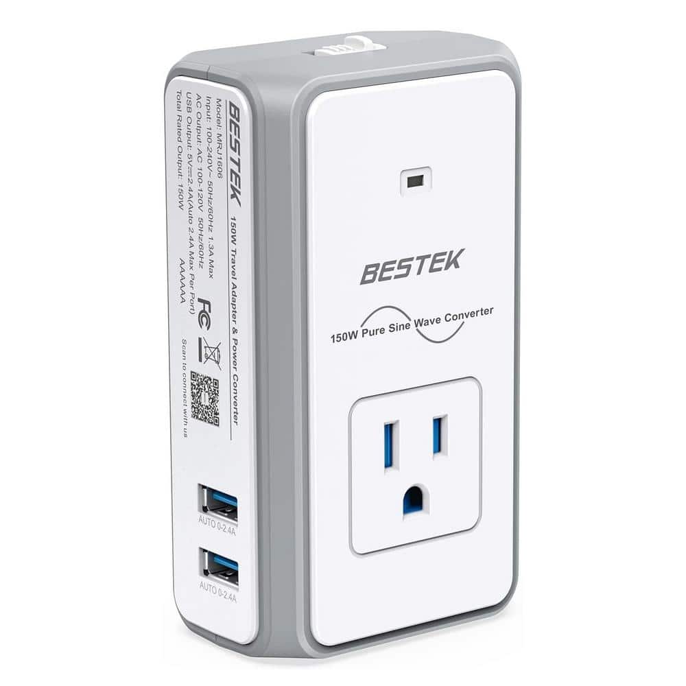 Lukyamzn Universal Travel Adapter Surge Protector 220v to 110v Voltage ...