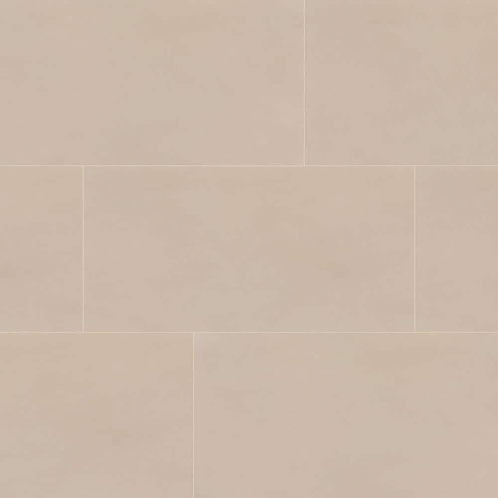 Daltile Cohesion Beige 24 in. x 48 in. Color Body Porcelain Floor and Wall Tile (414.99 sq. ft ...