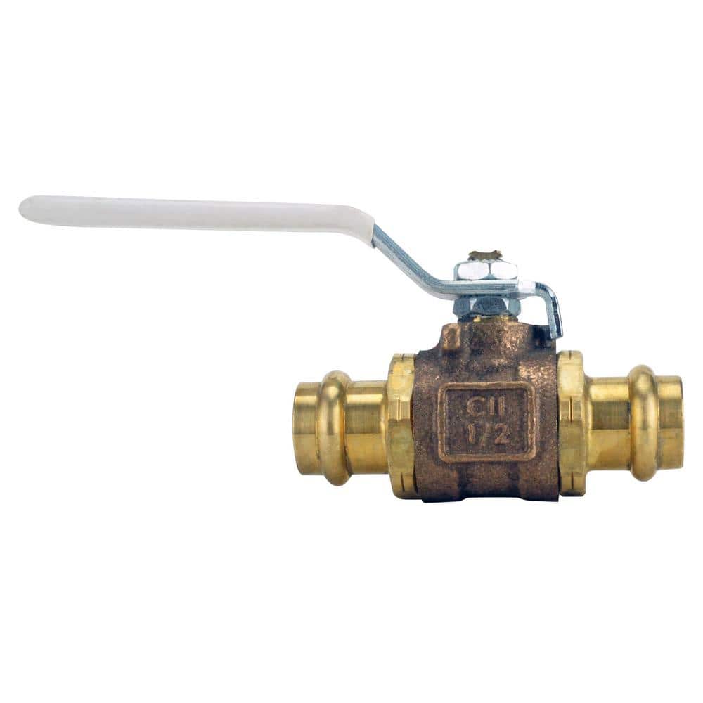 Apollo 1/2 in. Brass Press x Press Ball Valve 77WLF10301 - The Home Depot