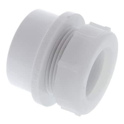 NIBCO 1-1/2 in. PVC DWV Hub x Hub x Cleanout with Plug P-Trap ...