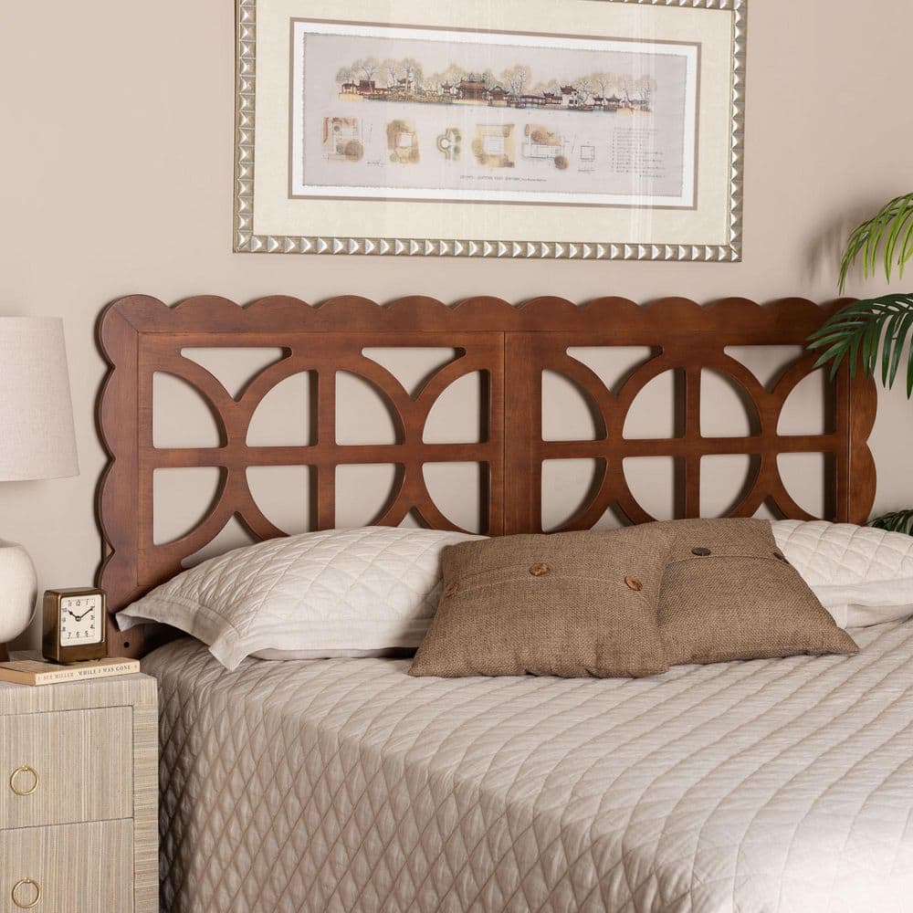 Baxton Studio Nansen Walnut Brown Full Panel Headboard 265-14466-HD ...