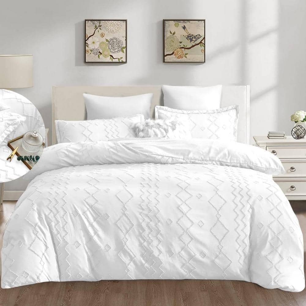 Shatex 3-Piece All Season Bedding King Size Comforter Cover Set, Ultra ...