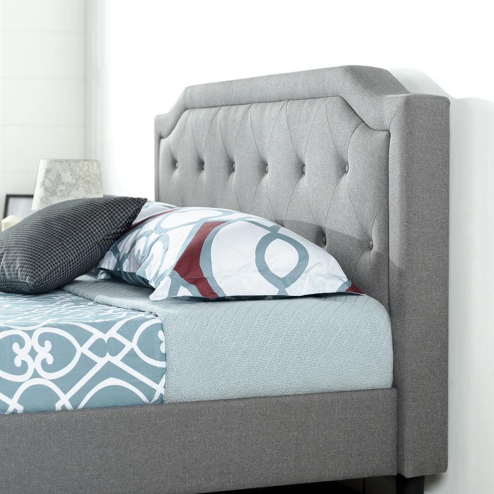 Buy Kellen Upholstered Scalloped Platform Bed Frame, Queen Online at ...