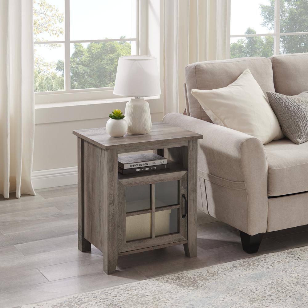 Reviews for Walker Edison Furniture Company 20 in. Grey Wash Rectangle ...