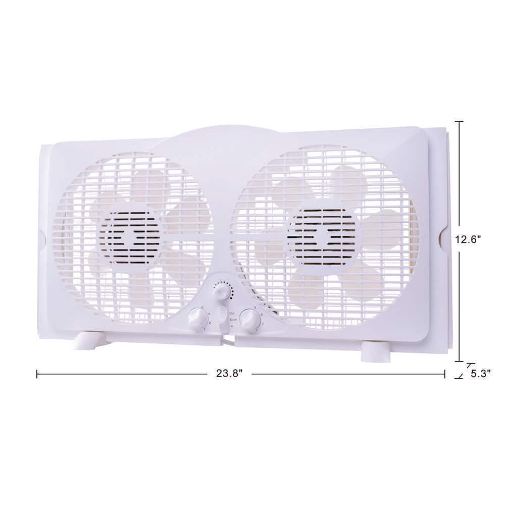 Hampton Bay 9 in. Twin Window Fan WDF9-2 - The Home Depot