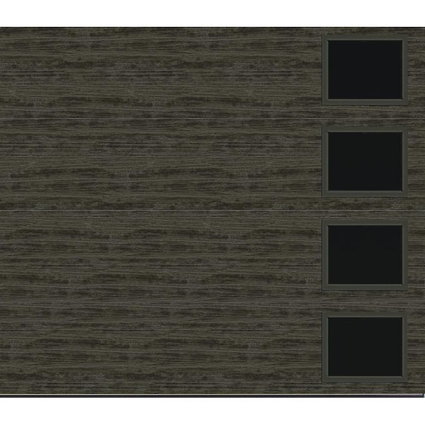 Clopay Modern Steel 9 ft. X 7 ft. 18.4 R-Value Insulated Wook Look ...