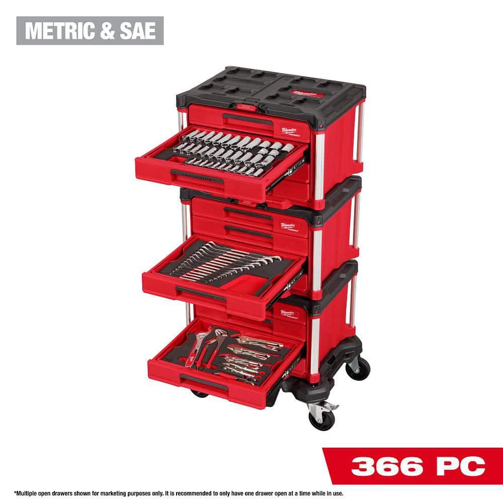 Milwaukee Master Mechanics Hand Tool Set with PACKOUT Drawers and ...