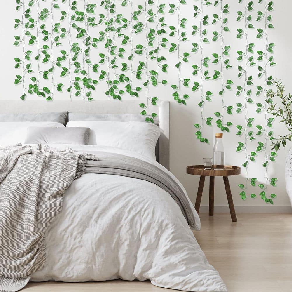 48-Pack 90 in. Fake Greenery Garland, Ivy Vine Plants for Bedroom and ...