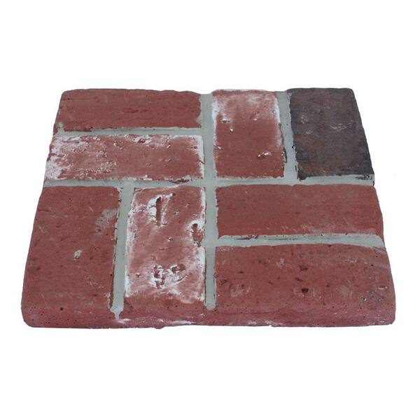16 In X 16 In Brickface Red Used Stepping Stone 100046966 The Home