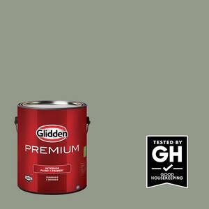 Glidden Premium 1 gal. PPG1128-5 Green Tea Leaf Satin Interior Latex ...