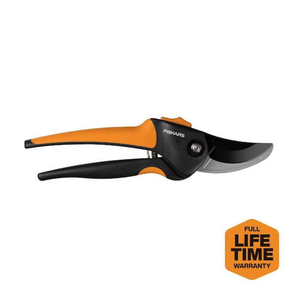 Fiskars 3/4 in. Cut Capacity 9.4 in. Steel Blade Bypass Pruning Shears ...