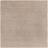 Unique Loom Solid Shag Taupe 8 ft. Square Area Rug 3126237 - The Home Depot
