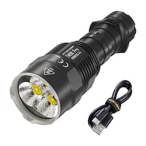 Husky 10000 Lumens Dual Power Focusing Aluminum Rechargeable Flashlight ...