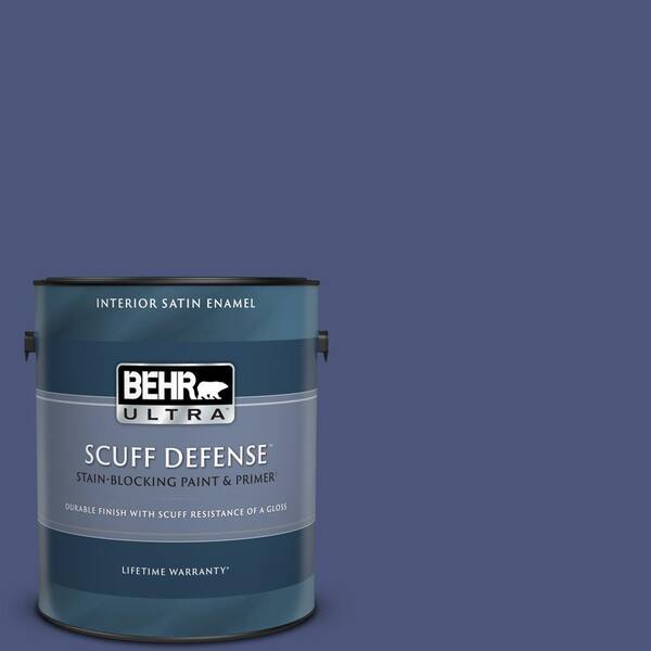 BEHR ULTRA 1 gal. #620D-7 Deep Indigo Extra Durable Satin Enamel ...