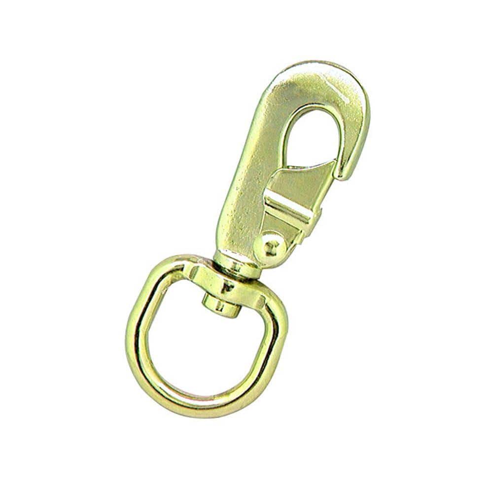 Everbilt 60 lb. x 3-3/8 in. x 9/16 in. Brass Round Swivel-Eye Quick ...