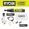 RYOBI USB Lithium Rotary Tool Kit with USB Lithium 2.0 Ah Lithium ...
