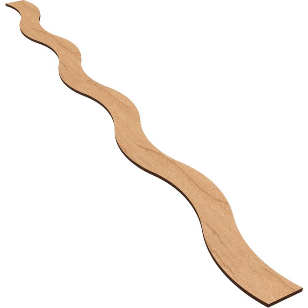 Ekena Millwork Brazos 47 in. H x 0.25 in. W Slatwall Panels in Maple 22 ...