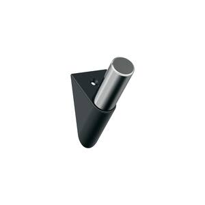 Amerock Unison 5-1/8 in. L Matte Black/Satin Nickel Single Prong Wall ...