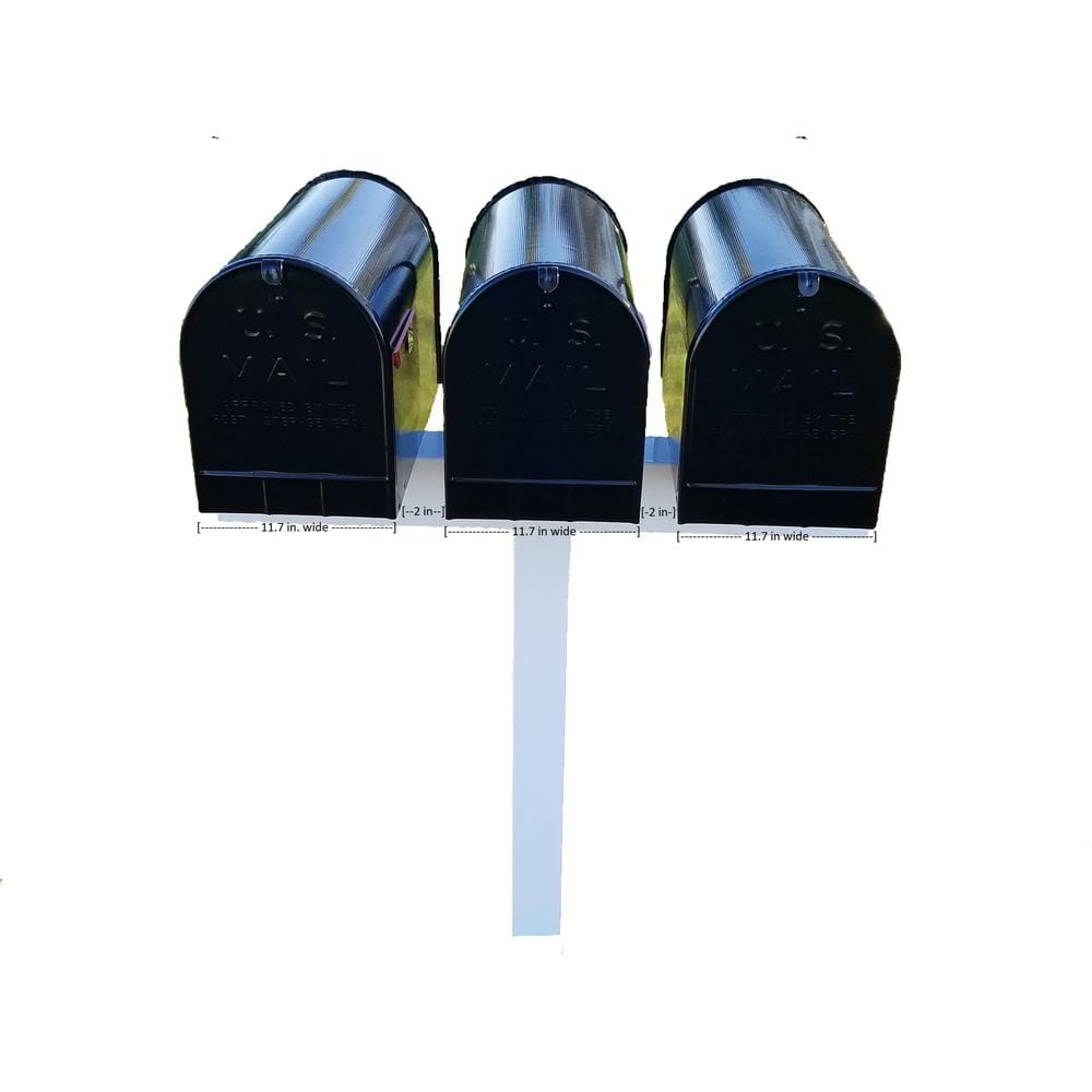 Handy Post 42 in. x 40 in. x 5 in. Vinyl Sleeve Post for 3 XL Mailboxes ...