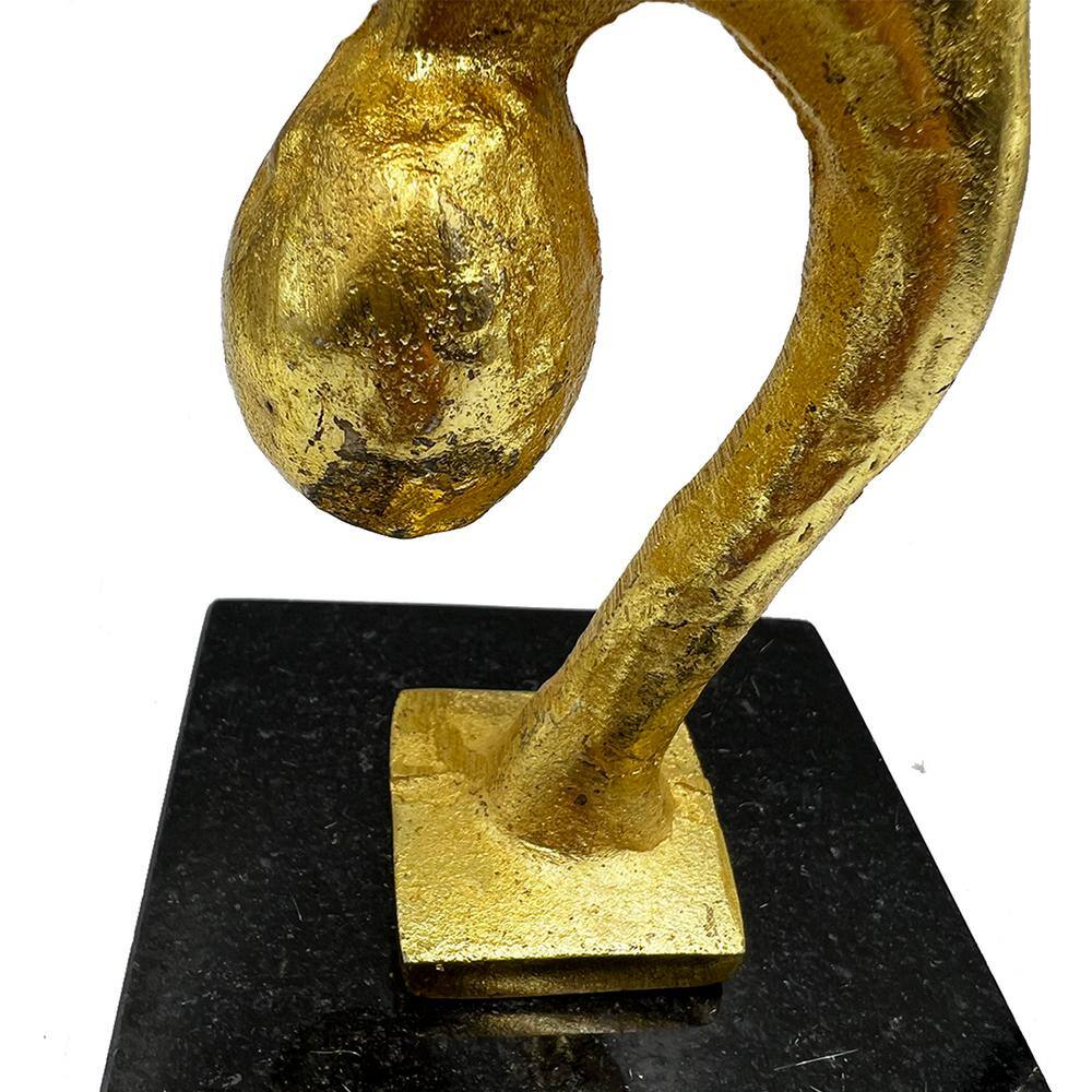 castellousa Handstand Gold 12 in. x 4 in. Abstract Aluminum Metal ...