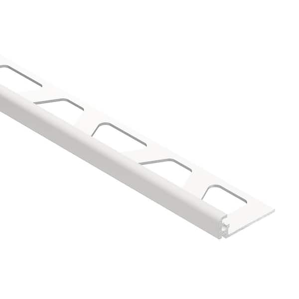 Schluter Finec Ivory Textured Aluminum 9/32 in. x 8 ft. 2-1/2 in. Metal ...