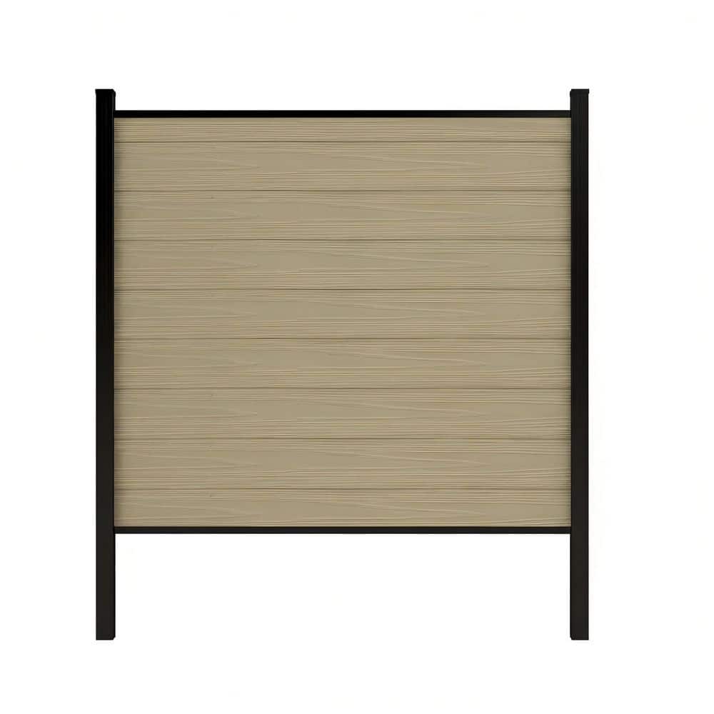 mondaria 5.5 ft. H x 6 ft. W Antique Wood Composite Privacy Fence Panel ...