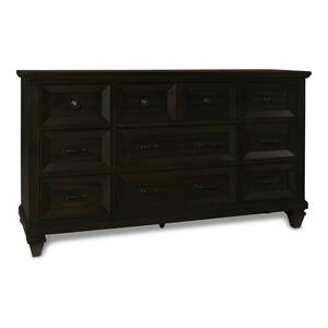 Best Master Furniture Bathory 8-Drawer Walnut Solid Wood Dresser 38 in ...