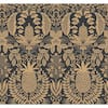 RIFLE PAPER CO. Pineapple Damask Black Metallic Non-Pasted Wallpaper ...