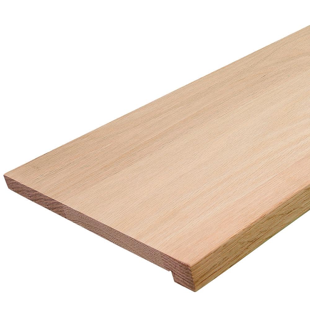 EVERMARK Stair Parts 48 in. x 11-1/2 in. x 1 in. Unfinished Red Oak ...