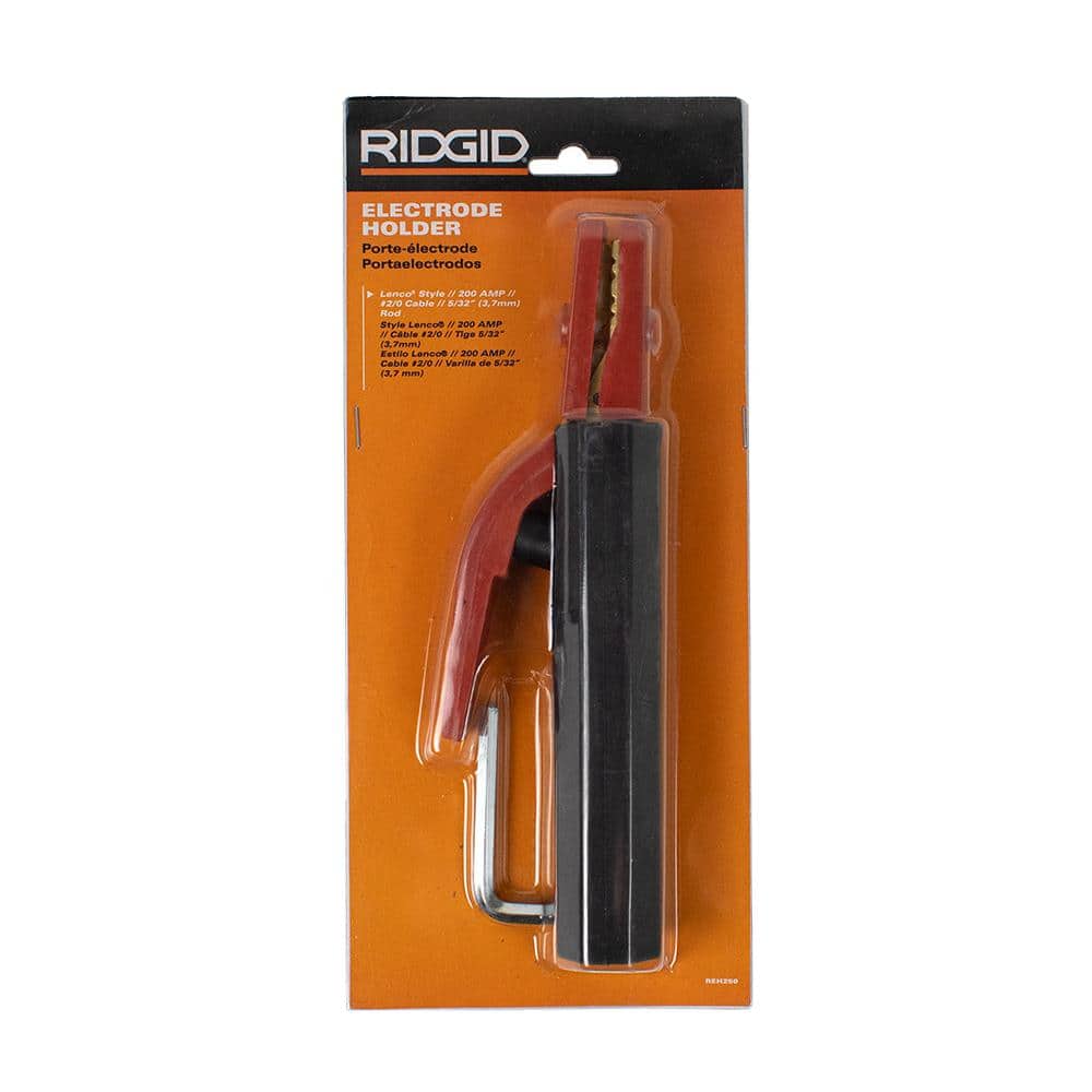 RIDGID 200 Amp Stick Electrode Holder Accepts up to #2 Welding Cable ...