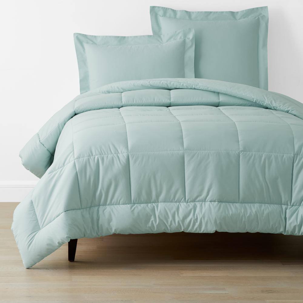 The Company Store Company Cotton Sea Mist Cotton Percale Comforter ...