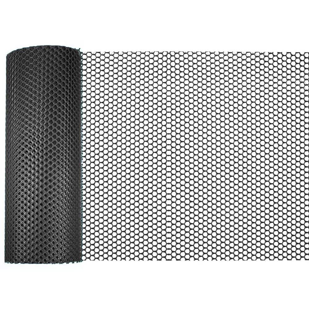 KIWDZFU 15.7IN x 32.8FT Black Plastic Netting Multi-Use Decorative ...