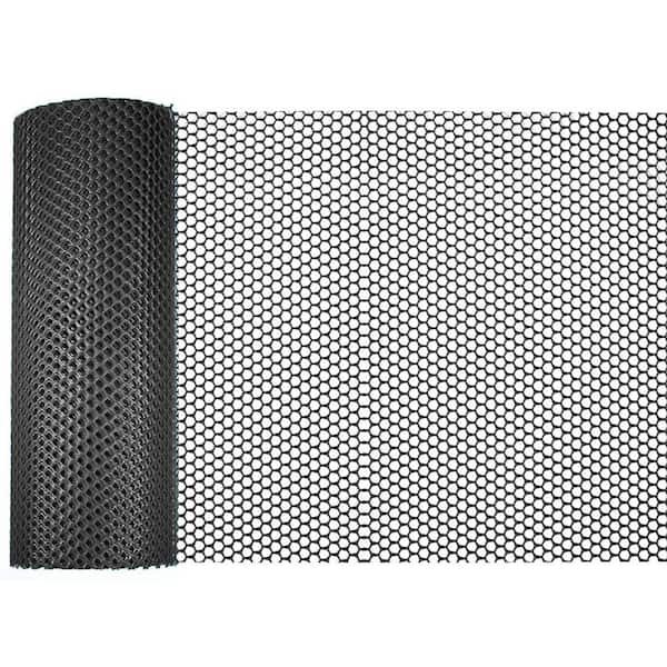 KIWDZFU 15.7IN x 32.8FT Black Plastic Netting Multi-Use Decorative ...