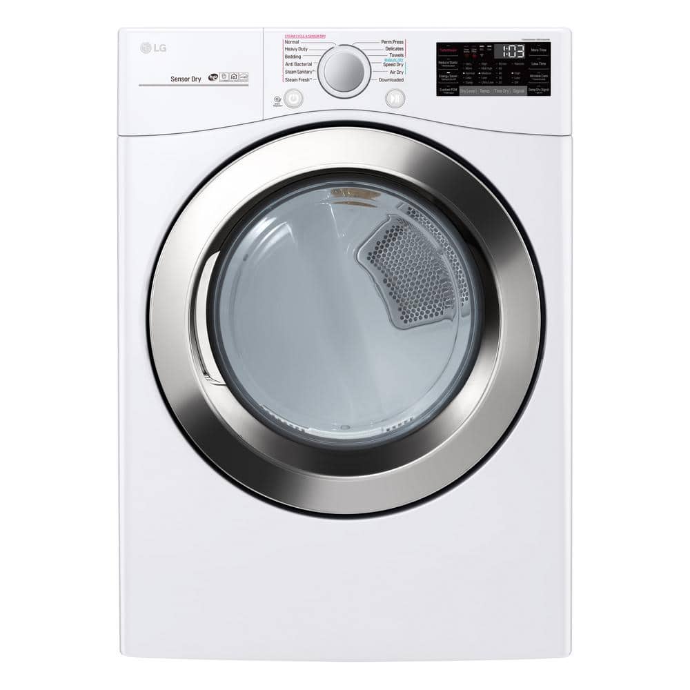 LG 7.4 cu. ft. Ultra Large Smart Stackable Front Load Gas Dryer with ...