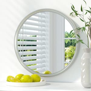 KeonJinn 18 in. W x 18 in. H Round Metal Framed Modern Wall Mounted ...