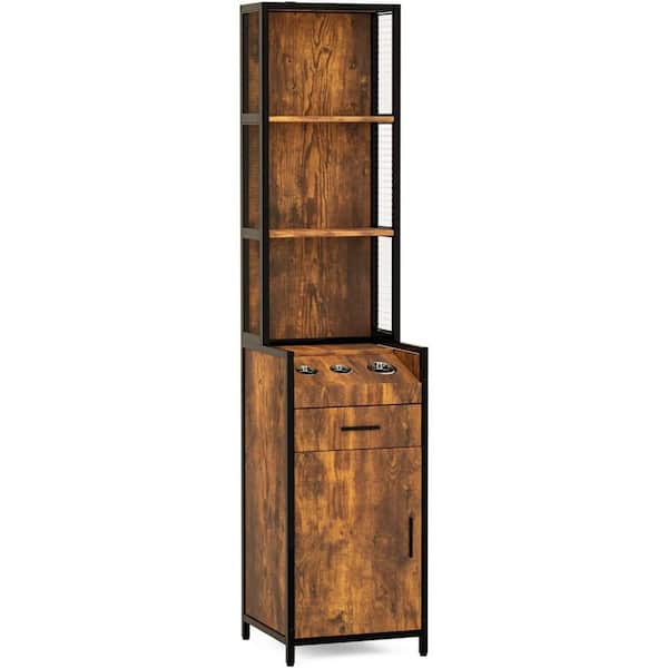 Karl home Wall Mount Salon Station Storage Cabinet for Hair Stylist ...