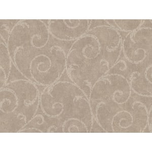 Sansa Beige Plaster Scroll Beige Wallpaper Sample 2830-2739SAM - The ...