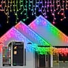 AVATAR CONTROLS 33 ft. 299 LED Smart Icicle Lights Christmas w/58 ...