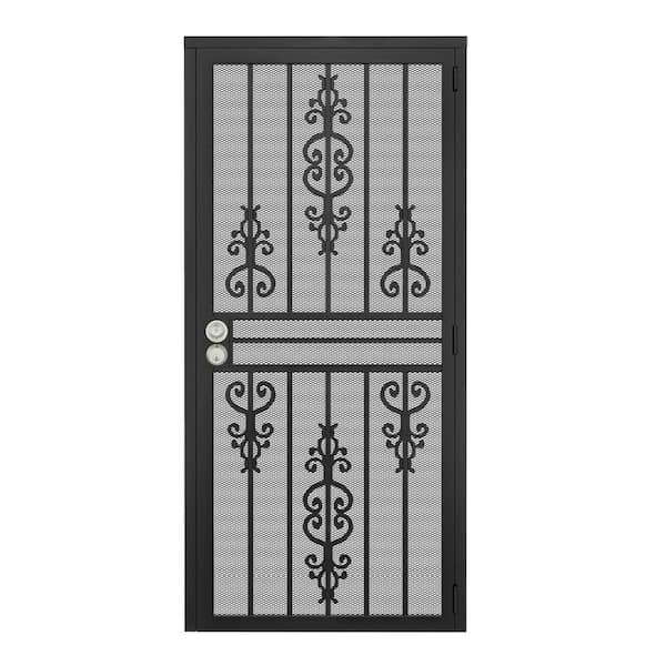 ARK DESIGN 36 in. x 80 in. Universal/Reversible Black Surface Mount ...