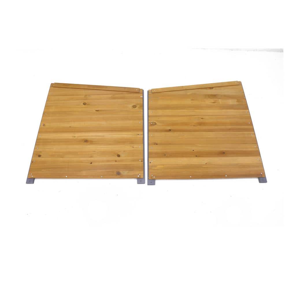 Tunearary 28.1 in. W x 28.3 in. L x 1.8 in. H Large Kennel Wooden Side ...