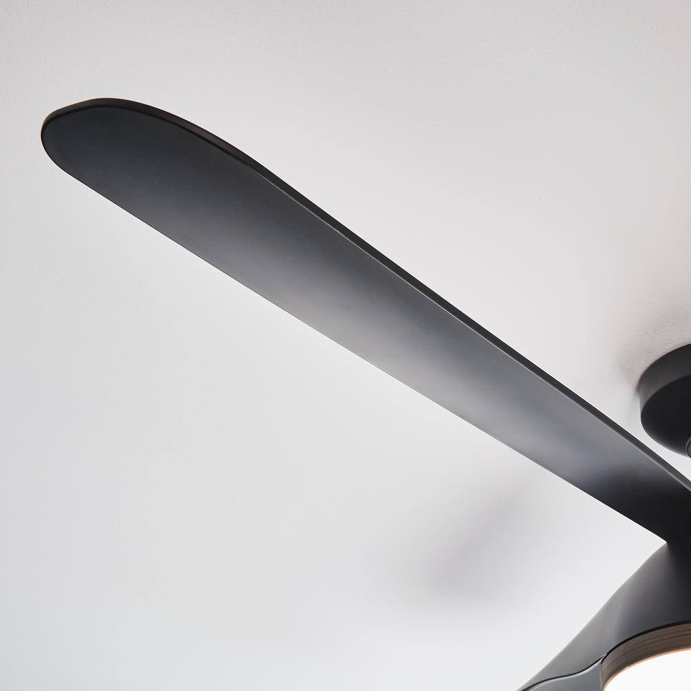 Buy Akova 56 in. Integrated LED Indoor/Outdoor Matte Black Ceiling Fan ...