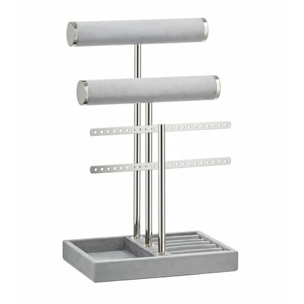 Reviews for 3 Tier Jewelry Holder Organizer-Detachable T Bar, Grey | Pg ...
