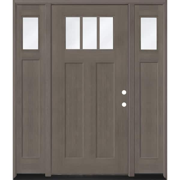 Steves & Sons Regency 68 in. x 80 in. 1/4 TopL 3SDL Clear Glass LHIS ...