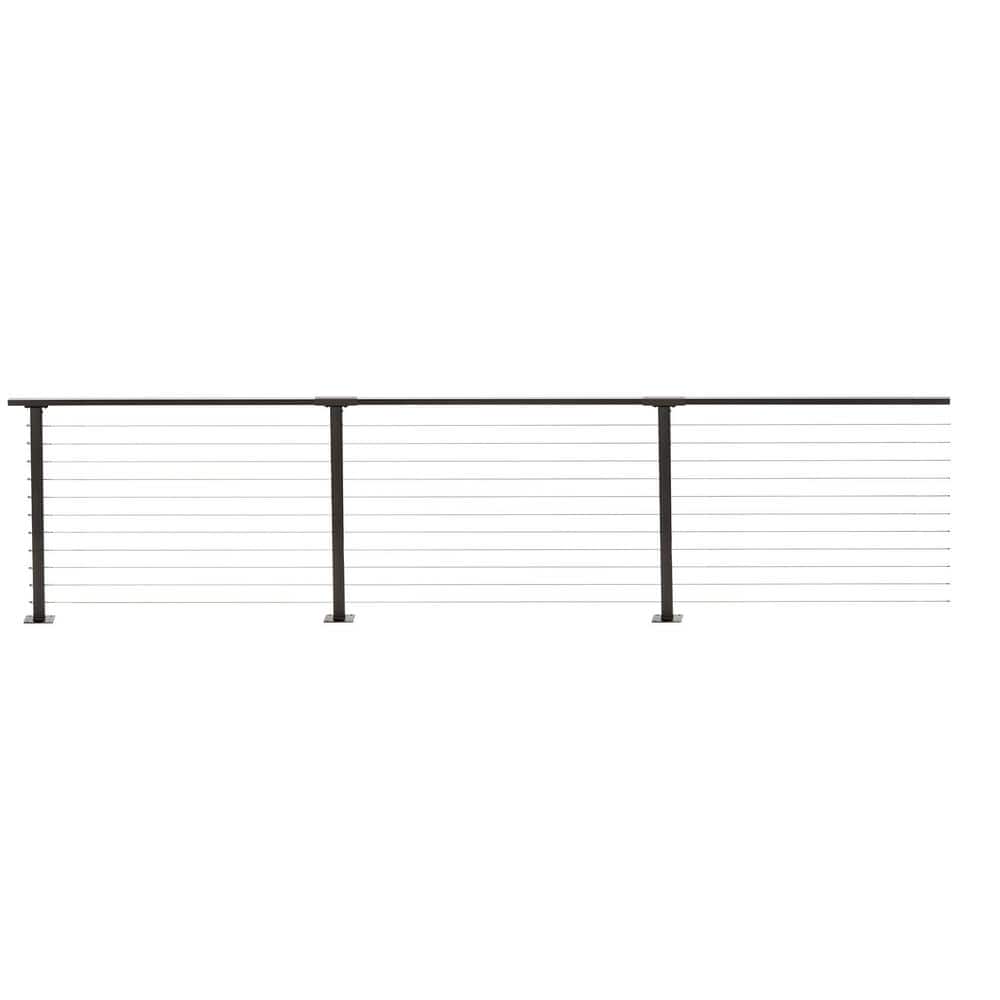 CityPost 42 ft. Deck Cable Railing, 36 in. Base Mount, Bronze CP-42-BR ...