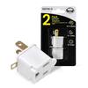GRIP TIGHT TOOLS Single Outlet Grounding AC/DC Adapter, White (2-Pack ...