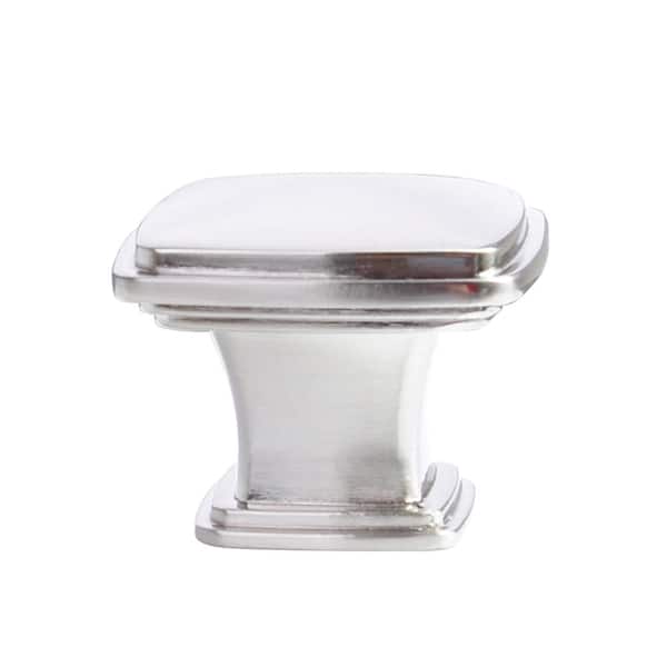 South Main Hardware 1-1/4 in. Satin Nickel Traditional Square Cabinet ...