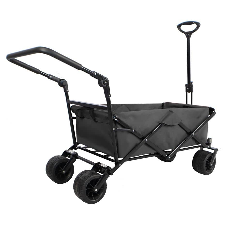 Tenleaf 4 cu. ft. Folding Metal Wagon-Multi-Use Garden Cart Powered ...