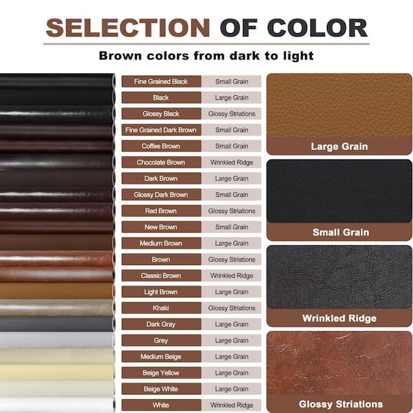 Angel Sar 4 in. x 63 in. Brown Leather Repair Patch Self Adhesive Leather Repair Tape for Damaged Leather Furniture Sofa Seating YJYR8444 The Home Depot