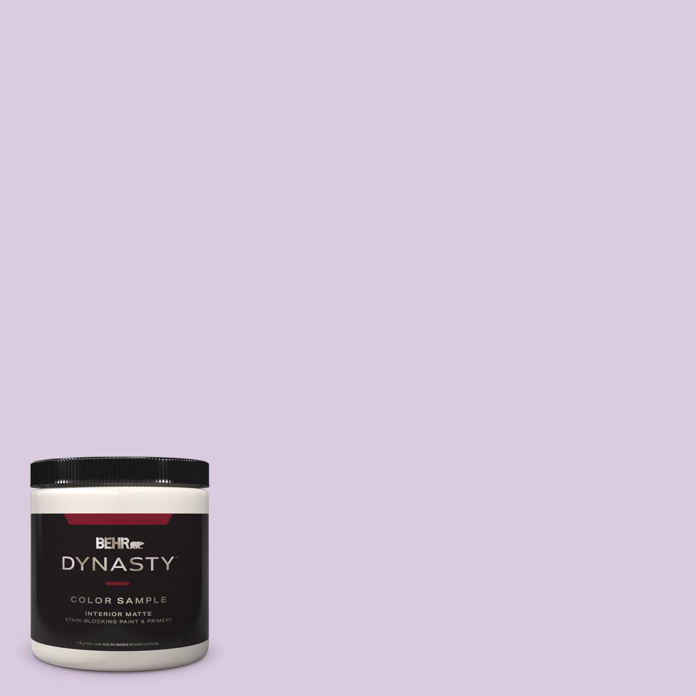 BEHR DYNASTY 8 oz. #660C-2 Violet Mist Matte Stain-Blocking Interior ...