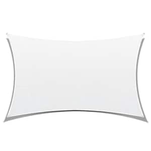 AMGO 12 ft. x 20 ft. White Rectangle Shade Sail Rectangle-12x20-White ...